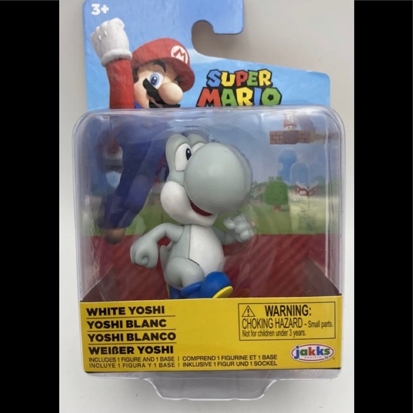 Jakks Pacific | Toys | World Of Nintendo Super Mario White Yoshi Figure ...